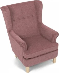 Křeslo ušák růžová látka AK-388 PINK2