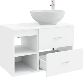 Sada koupelnového nábytku 2 ks Bílá Kompozitní dřevo 3403912