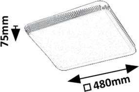 Rabalux Hnědé stropní LED svítidlo Druzor hranaté 480x480mm 40W 71166