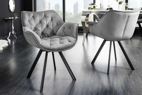 Otočná jídelní židle Miramar Luxury samet seda