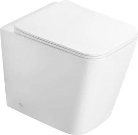 Mexen, Mexen Cube Bezokrajová stojatá WC mísa se štíhlým volně stojícím sedadlem, duroplast, bílý lesk - 32924000
