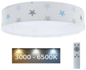 BPS Koncept | LED Stmívatelné svítidlo GALAXY KIDS LED/24W/230V hvězdičky bílá/šedá/modrá + DO | BS0556