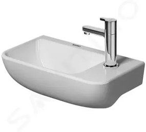 DURAVIT - ME by Starck Umývátko 400x220 mm, bez přepadu, s otvorem pro baterii vpravo, bílá (0717400000)