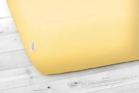 Jersey prostěradlo středně žluté na výšku matrace do 30 cm Velikost: 90 x 200