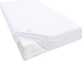 Biberna Napínací prostěradlo Jersey-Elasthan, výška rohu 25 - 35 cm. (bílá, 90–100 x 200–220 cm)