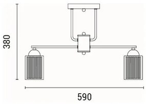 Přisazený lustr MADISSON 5xE27/60W/230V
