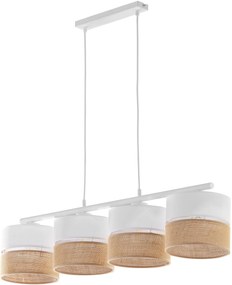 TK Lighting Linobianco závěsné svítidlo 4x15 W bílá 6576