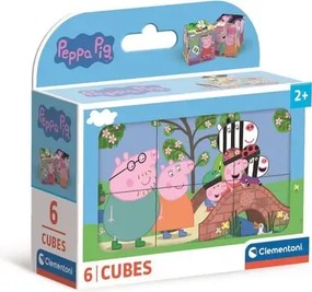Clementoni Obrázkové kostky Prasátko Peppa 6 kostek / od 2 let