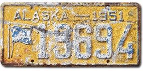 Americká SPZ Alaska 1951 Antique 19694