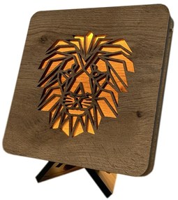 Li-Go "Hlava lva polygon" lampa 19x19cm provedení povrchu: dub světlý