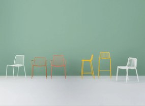 PEDRALI - Židle s nízkou opěrkou NOLITA 3650 DS - žlutá