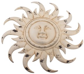 Bílá nástěnná kovová dekorace Dakls Sun