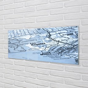 akrylový obraz plán města 120x60 cm