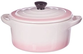 C'EST SI BON Zapékací miska s pokličkou kulatá 600 ml - bílá/růžová