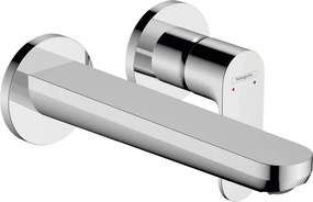 Hansgrohe Rebris S, umyvadlová baterie pod omítku, pro montáž na stěnu, s výtokem 20 cm, 2-otvorová instalace, chromová, 72528000