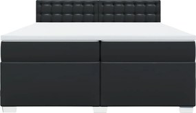 Box spring postel s matrací černá 200x200 cm umělá kůže 3288436