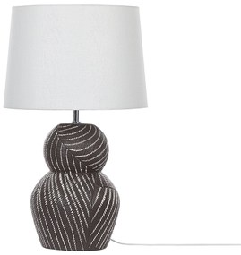 Keramická stolní lampa černá GUAPORE Beliani