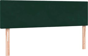 Box spring postel s matrací tmavě zelená 160x220 cm samet 3316074