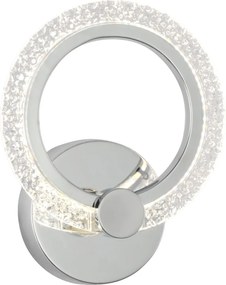 Toolight Toolight, LED nástěnné svítidlo 22x19cm, 8W, 3000K, LHJ067-W, chromová, OSW-60035