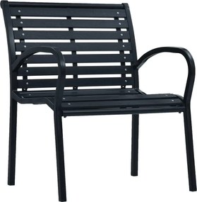 vidaXL Zahradní židle 2 ks černé ocel a WPC [47939]