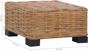 Konferenční stolek 47 x 47 x 28 cm přírodní ratan 286282