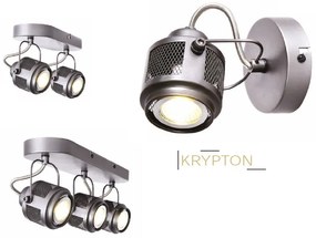 ACA DECOR Přisazené bodové svítidlo KRYPTON max. 35W/GU10/230V/IP20, šedé