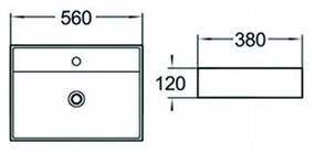 Mexen BLANCA umyvadlo, 56x38 cm, bílá, 21105600
