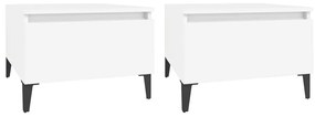 vidaXL Odkládací stolky 2 ks bílé 50 x 46 x 35 cm kompozitní dřevo
