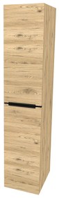 Mereo Mereo, Mailo, koupelnová skříňka vysoká 170 cm, černé madlo, Multidecor, CN594LPBDSAN