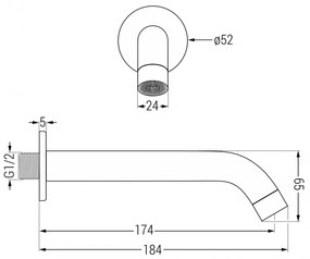 Mexen Kai DR70 Podomítkový vanový a sprchový set s dešťovou sprchou 25 cm, Chromovaná - 77602DR70251-00