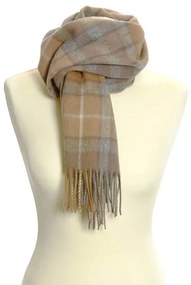 Šála z jehněčí vlny Natural Buchanan 160x30 cm Tweedmill