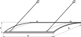 LANIT PLAST, s.r.o. stříška nad dveře LANITPLAST TURKUS 140/85 bílá LG706