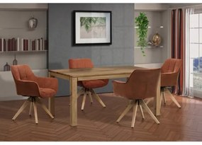 Jídelní stůl 160x90 x75 masiv dub, povrchová úprava olejem DS-F160 DUB