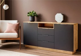 Komoda 2dv 3šu Lava / dub kraft Luna