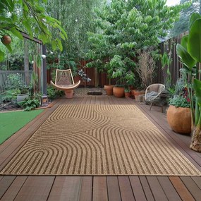 Hnědý vnitřní a venkovní koberec 80x150 cm Timber 1401 – Ayyildiz Carpets