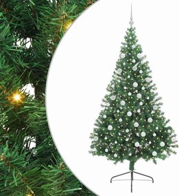 Umělý osvětlený vánoční stromeček Zelená 180 cm PVC 3397014