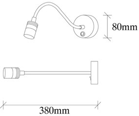 Černé LED nástěnné svítidlo Reading – Opviq lights
