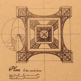 Plakát úžasné stavby, Eiffelova věž, č.208, 50.5 x 36 cm