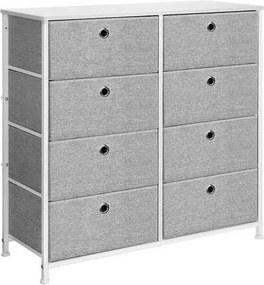 XXXLutz KOMODA, bílá, světle šedá, 80/81,5/30 cm Boxxx - Šuplíkové komody - 002543079901