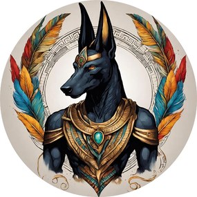 PIPPER. Kruhová samolepka na zeď "Anubis" Velikost: 100cm