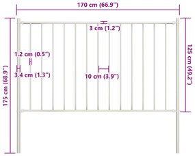 vidaXL Marketos Plotový panel Woerden se sloupky ocelový 1,7x1,25 m bílý