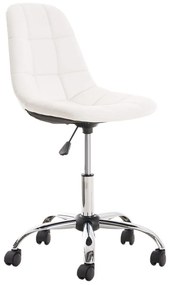 Kancelářská židle Lisburn - umělá kůže | bílá