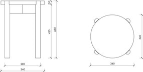 Červená stolička z bukového dřeva Hopp – noo.ma
