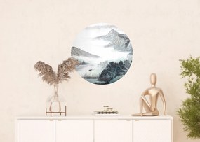 Samolepící vliesová fototapeta na zed' Zahalená Krajina | 70 x 70 cm | DCR3216