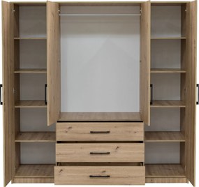 STO Šatní skříň KOS D4 196 cm, Dub Artisan