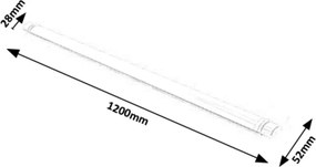 Rabalux Bílé LED svítidlo pod kuchyňskou linku Drop Light 120cm 40W IP65 1455