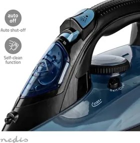 Nedis IRON1000 černá / Napařovací žehlička s keramickou deskou / 2200