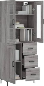 Skříň highboard šedá sonoma 69,5 x 34 x 180 cm kompozitní dřevo 3198663