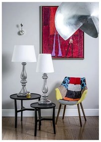 4concepts Luxusní stolní lampa VERSAILLES TRANSPARENT BLACK Barva: Černo-bílá