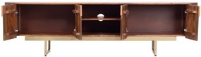 BIZZOTTO dřevěný TV stolek VILAS hnědý 180x40 cm 0746970